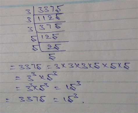 3375 Find The Cube Root By Prime Factorization