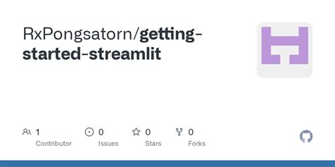 github rxpongsatorn getting started streamlit