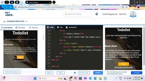 Ajai Dev On Linkedin Successfully Completed My Coding Practice 1 🎉 In Nxtwave