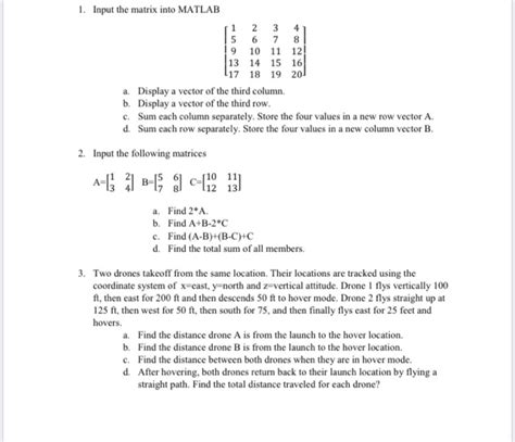 Solved Create One Matlab Script For Each Problem You Must
