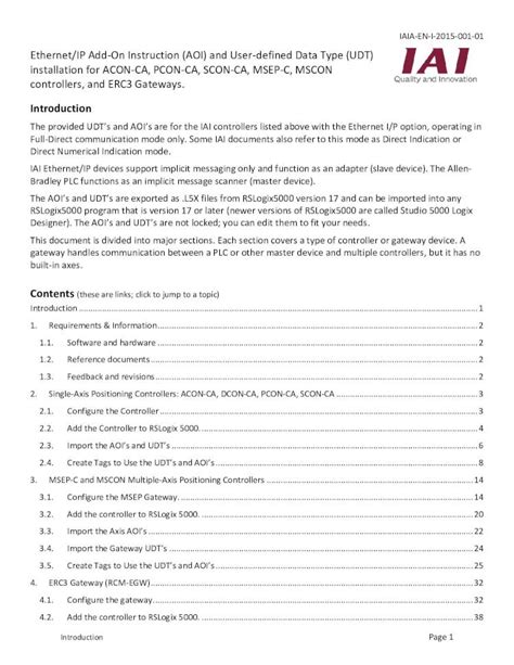 pdf ethernet ip add on instruction aoi and user defined … the
