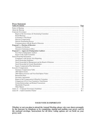 Owens Minor Proxy 2003 PDF