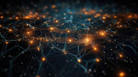 Abstract Background And Texture Of Neurons And Neural Networks Stock