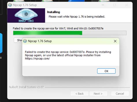 Failed To Create The Npcap Service 0x800f0203 On Windows 10 Npcap 160 170 · Issue 611