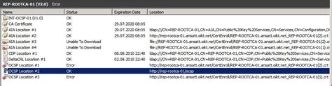 Solved Certificate Services Error AIA Location Unable To Download And OCSP Location