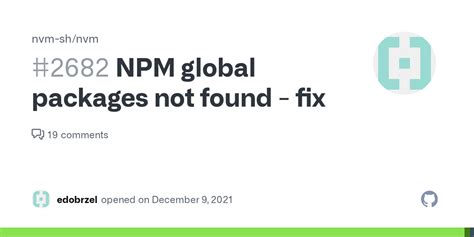 Npm Global Packages Not Found Fix · Issue 2682 · Nvm Shnvm · Github
