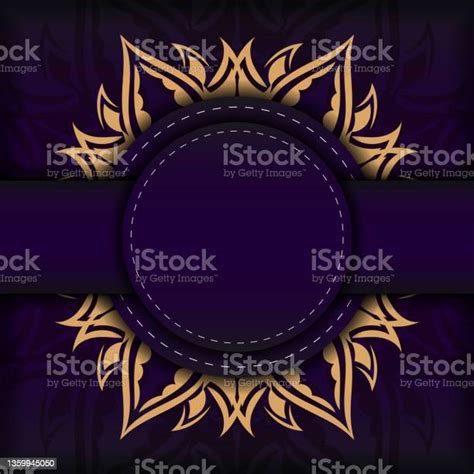 빈티지 추상 장식 고급 보라색 사각형 엽서 템플릿 우아하고 고전적인 벡터 요소는 장식에 적합합니다 0명에 대한 스톡 벡터 아트 및 기타 이미지 Istock