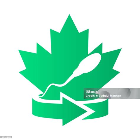 메이플 정자 셀 로고 디자인 캐나다 정자 셀 로고 정자 세포 벡터와 빨간 단풍 잎 붉은 단풍 나무에 대한 스톡 벡터 아트 및 기타 이미지 붉은 단풍 나무 가을 건강