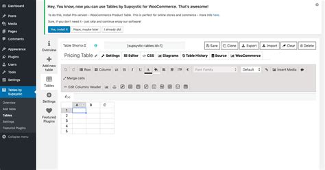 review suspsystic wordpress data table plugin