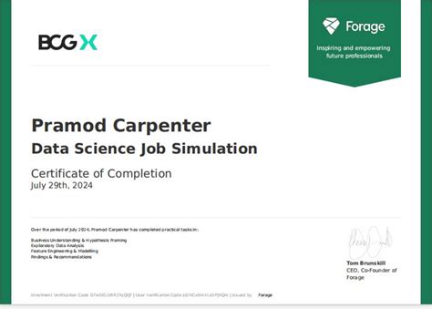 Pramod Carpenter On Linkedin Datascience Bcgx Forage Professionaldevelopment Dataanalysis