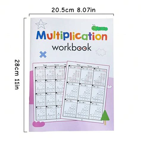 Lachilly 2 Digit Multiplication Workbook Handwritten Arithmetic Exercise Books Classroom