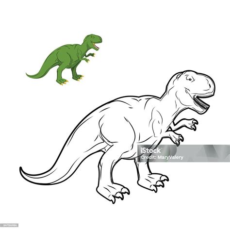 티라노사우루스 렉스 공룡 색칠 공부책 선사 시대 파충류 리 교육에 대한 스톡 벡터 아트 및 기타 이미지 교육 귀여운 대형