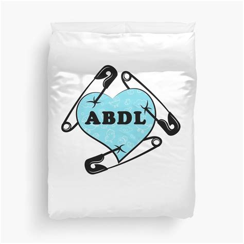 Abdl Adult Baby Diaper Lover Safety Pin Diaper Pin Heart Design Duvet Cover For Sale By
