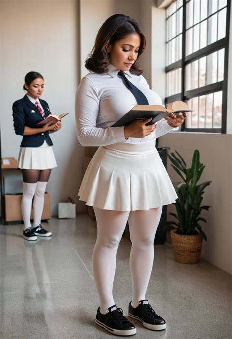 Latina Teachers White Tights Short Skirt Sneakers By Abcde125 On Deviantart