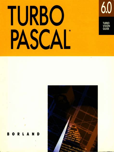 Turbo Pascal Version 60 Turbo Vision 1990 Pdf Window Computing