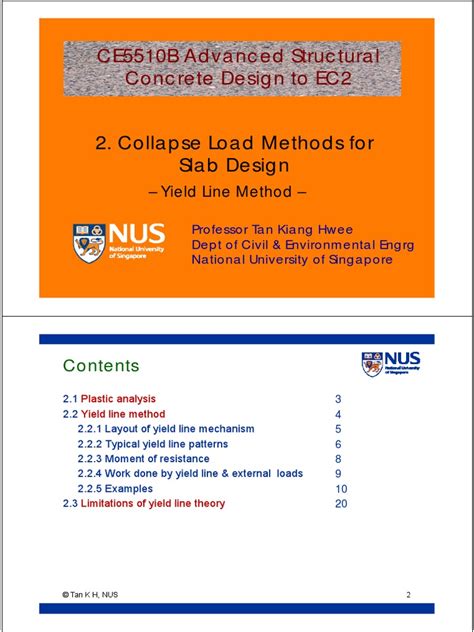 2 Yield Line Method For Slab Design 1604 Pdf Yield Engineering Plasticity Physics