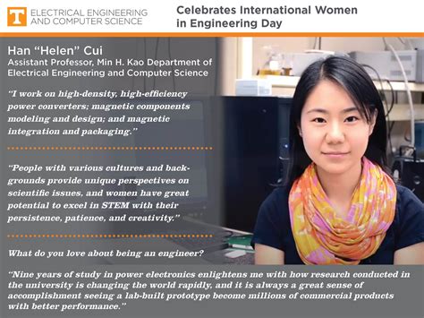 Eecs Is Celebrating International Women In Engineering Day Today Were Featuring Assistant