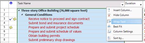 Inserthidemove Column Project Plan 365