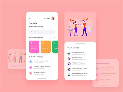 Uxui Meetup App Design On Behance