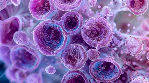 Premium Photo A Zoomedin View Of A Group Of Thyroid Cells Capturing