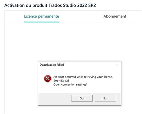Deactivation Failed An Error Occurred While Retrieving Your License