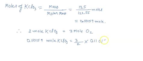 Solved Consider The Decomposition Reaction Of Kclo3 To Produce Oxygen Gas And Solid Potassium
