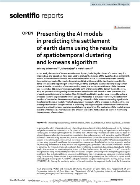 Pdf Presenting The Ai Models In Predicting The Settlement Of Earth