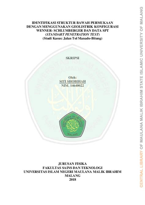 Pdf Identifikasi Struktur Bawah Permukaan Dengan Menggunakan