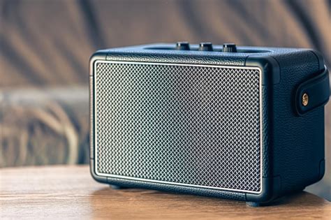 Premium Photo Square Music Speaker Closeup In The Interior Of The Room Premium Photo Square Music Speaker Closeup In The Interior Of The Room