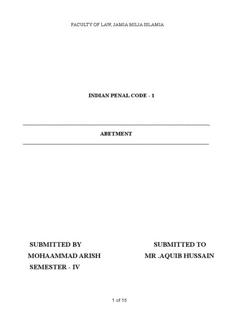 Abetment Ipc Pdf Conspiracy Criminal Crime And Violence