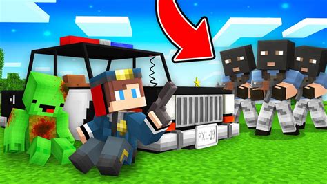 Jj Saved Mikeys Life As Policeman In Minecraft Maizen Youtube