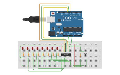 Circuit Design Lauflicht Tinkercad