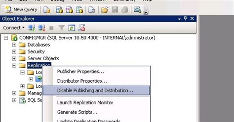 SCCM How To Disable SQL Replication