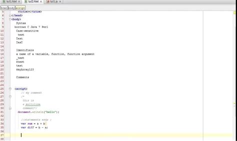 2 Javascript Syntax Variables Creation And Comments Youtube