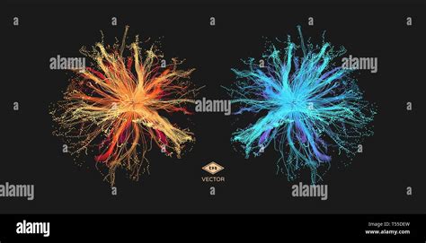 Array With Dynamic Particles 3d Technology Style Abstract Background