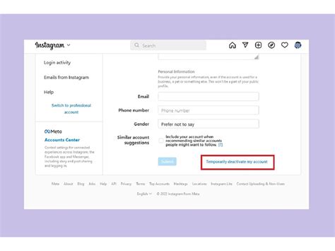 دی اکتیو کردن اکانت اینستاگرام