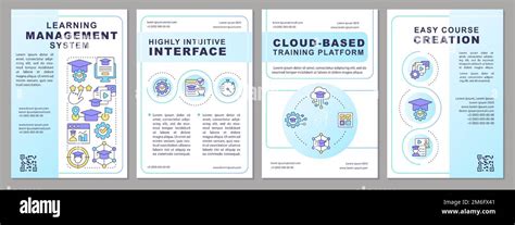 Learning Management System Guideline Brochure Template Stock Vector Image And Art Alamy