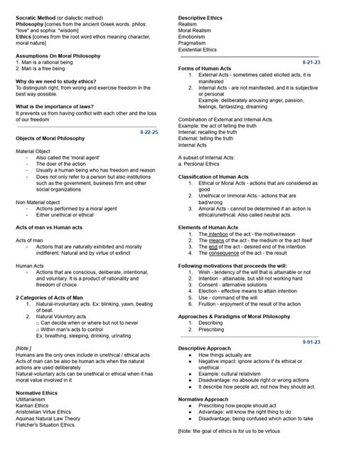 Ethics Midterm Notes Pdf