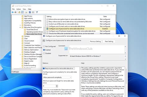 How To Configure Use Of Passwords For Bitlocker Removable Drives