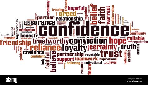 Confidence Word Cloud Concept Vector Illustration Stock Vector Art