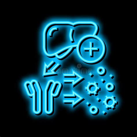 Complement System Neon Glow Icon Illustration Stock Vector