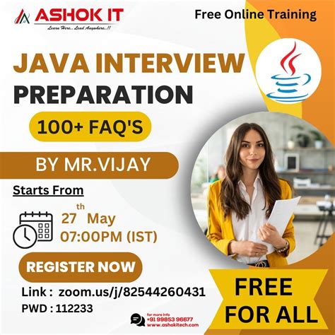 Free Java Interview Preparation By Mr Vijay Ashok It Posted On The