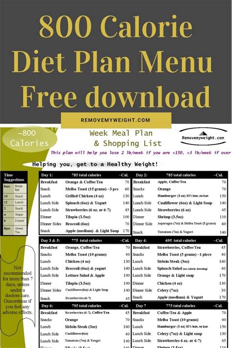 Menu Plan For 1000 Calories A Day