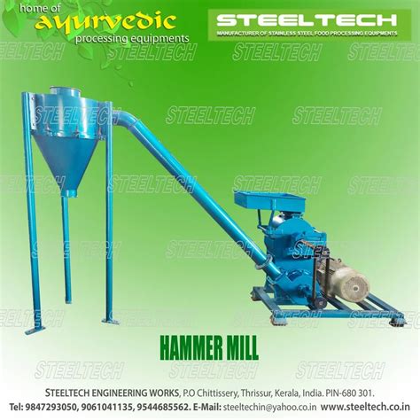 20 Hp Motor Excluded Mild Steel Hammer Mill Pulverizer For