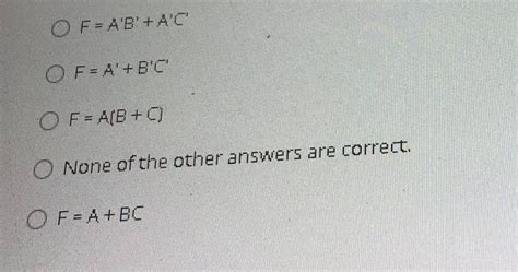 Solved Question Determine The Boolean Expression For The Chegg