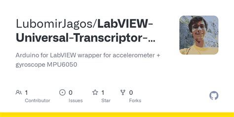 Github Lubomirjagoslabview Universal Transcriptor Mpu6050 Library