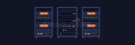 Rows Of Servers Display Blinking Indicators Creating A Vibrant Effect In A Dark Data Center At