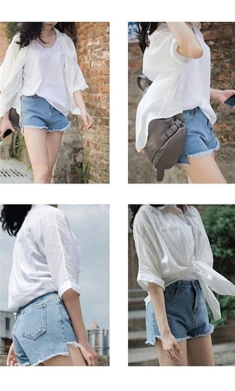 High Waisted Denim Shorts Women S Fashion Bottoms Shorts On Carousell
