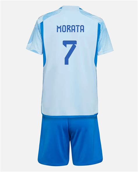 Conjunto 2ª España Para El Mundial Qatar 2022 De Morata Para Niño