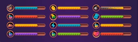 Premium Vector Game Health Bar Ui Asset For Video Game Energy